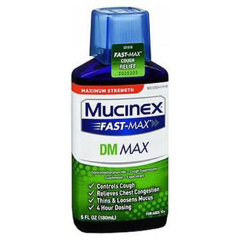 Mucinex Fast-Max Dm líquido adulto 6 oz da Mucinex (pacote com 4 ...
