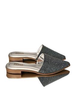 Mule brilho Azul Bico fino - Bella Gio Rezende - Mule Feminino ...
