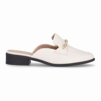 Mule Giovanna Salto Baixo Off White - PICCADILLY - Mule Feminino ...