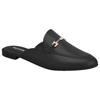 Mule Piccadilly 104024-7 Feminino - Preto - Mule Feminino - Magazine Luiza
