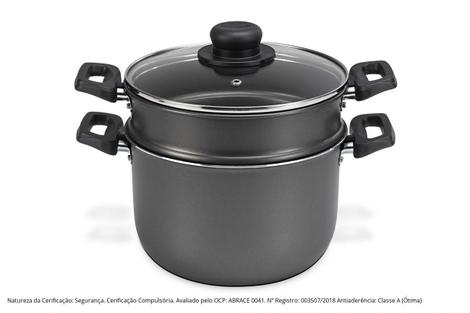 Multiflon Cozi Vapor Cuscuzeira Aluminio Antiaderente Preto ...