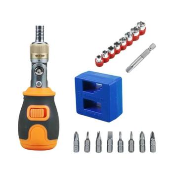 Multifunções Ratchet Corner Screwdriver Set, portátil, Hidden Bit ...