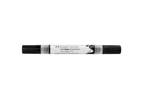 MultiMark Ponta dupla 1,0mm e 3,0mm Preto - Faber-Castell - Caneta ...
