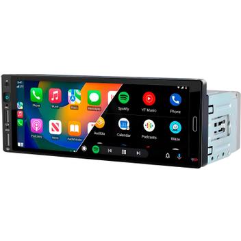 Multimídia mp5 1din full touch carplay android auto sem fio - H-tech - Central Multimídia para ...