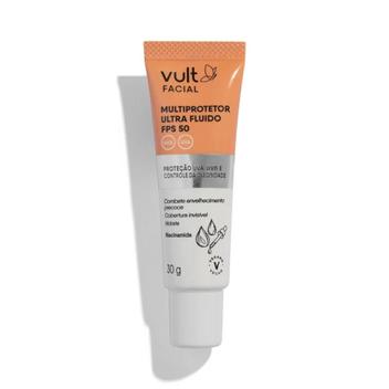 Multiprotetor Solar Facial Ultrafluido FPS 50 30g - Vult - Protetor ...