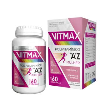 Multivitamínico De A-Z Mulher 60 Cápsulas Vitmax - Multivitamínico / Polivitamínico - Magazine Luiza