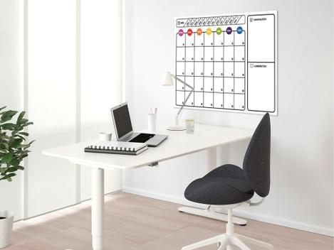 Mural agenda calendário permanente recados gigante 80x60cm - Intempo ...