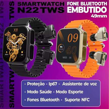 N22 TWS - Smartwatch Ultra com Fones de Ouvido Bluetooth TWS - XWEAR ...