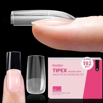 Nail Tips besouros Tipex Instant Apex Medium Square 192 unidades ...
