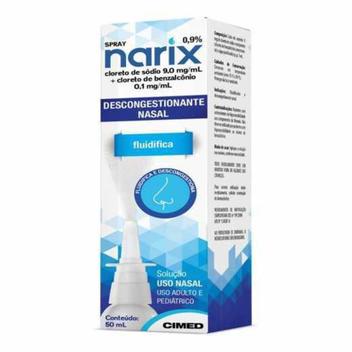 Narix 9mg/ml solução spray 50ml - Cimed - Spray Bucal - Magazine Luiza