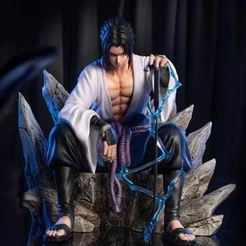 Naruto Uchiha Sasuke 18cm Pose Sentada Figura De Ação Pvc Modelo ...
