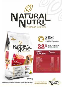 Natural nutri 15kg caes adultos sabor frango beterraba e batata doce. categoria super premium ...