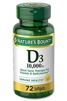 Nature's Bounty Vitamina D 10000 UI - 72 Softgels - Vitaminas A-Z ...