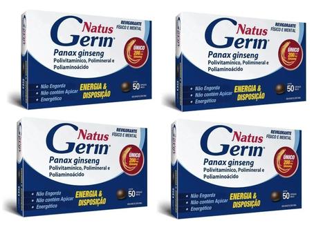 Natus Gerin Com 50 Cápsulas Revigorante Físico E Mental -4-Caixas ...