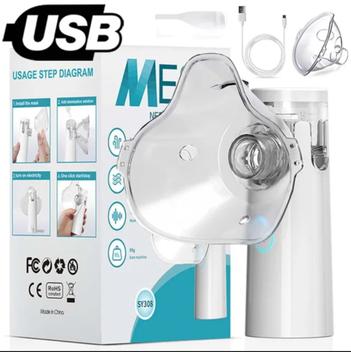 Nebulizador Inalador Portátil Ultrassônico Adultos e Crianças Cabo USB ...