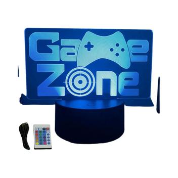 NEON GAMER 3D LED Night Light RGB Gaming Setup Quarto Infantil ...