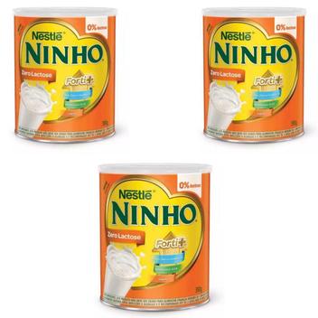 Nestlé Ninho Zero Lactose Composto Lacteo 380Gr Kit Com 03 - Nestle ...
