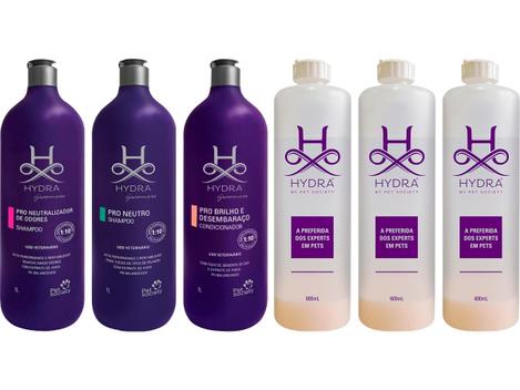 Neutralizador 1L+ Pro Neutro 1L+ Condicionador 1L + 3 Frasco - PET ...