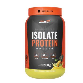New millen whey isolate protein, isolado 900g zero lactose abacaxi com ...
