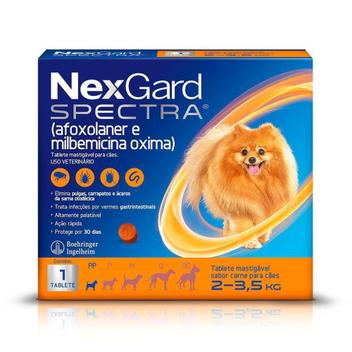 NexGard Spectra Antipulgas e Carrapatos Para Cães de 2 a 3,5kg ...