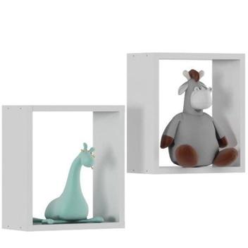 Nicho Decorativo em MDF Móveis Peroba Branco Brilho - Nicho / Cubo para ...