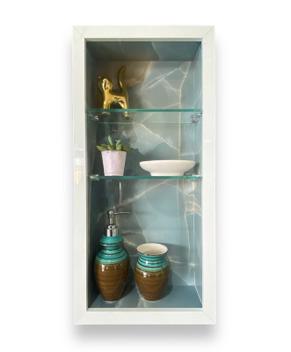 Nicho para Banheiro Box com Prateleira de Vidro 27x57 - Belo Nicho ...