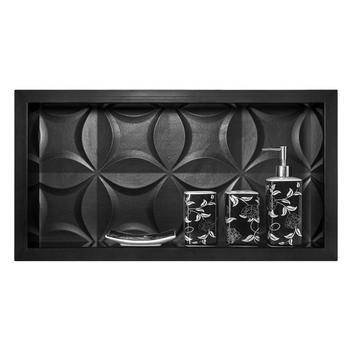 Nicho Porcelanato Borda Alumínio 60X30X11Cm Diamante Negro - Belo Nicho ...