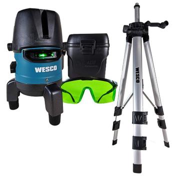 Nível a Laser Verde 5 Linhas + Tripé Wesco WS8911 - Nível a Laser - Magazine Luiza