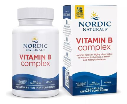 Nordic Naturals Complexo De Vitamina B - 45 Cápsulas - Complexo B ...