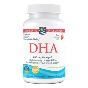Nordic Naturals DHA 830mg Omega3 Sabor Morango - 90 softgels - Ômega 3 / Óleo de Peixe ...