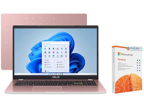 Notebook ASUS Vivobook Go 15 4GB RAM 128GB eMMC - Windows 11 + Microsoft 365 Personal Office 1TB ...