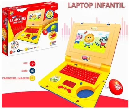 Notebook Brinquedo Laptop Infantil Musical Com Luz Educativo - Haqi ...