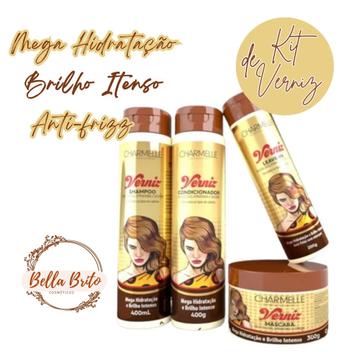 Novidade kit verniz brilho intenso - 4 itens charmelle - Kit de ...