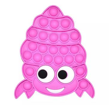 Novo Pop It Fidget Toy Pop Bublle Sensorial Siri Rosa - Mega Block Toys ...