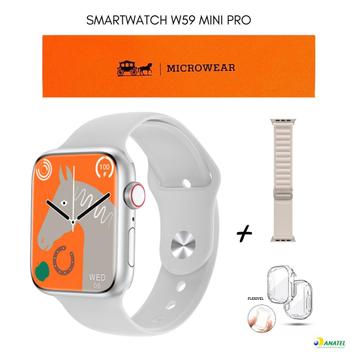 Novo Smartwatch 2024 W59 Mini Pro C/ 2 Pulseiras e Case Microwear 41mm ...