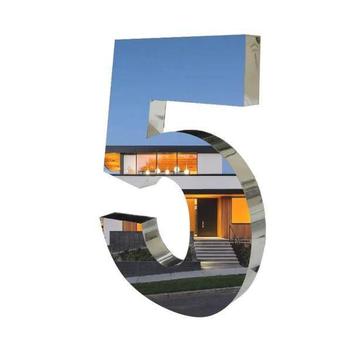 Numero 5 Residencial De Inox,Tam.20Cm - Ginox - Letras e Números ...
