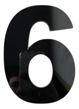 Número 6 de Acrílico Espelhado 15cm Decore - Letras e Números ...