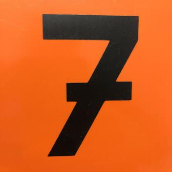 Número 7 Auto Adesivo para Placa de Simbolgia Laranja Onu - Silkstar ...