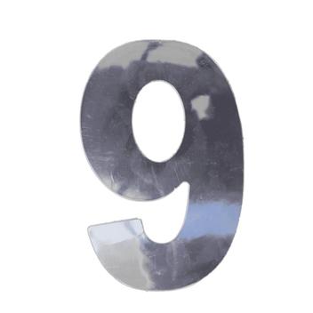 Número 9 em ACM Espelhado 60mm - 360-9 - NUMERAL - Letras e Números ...