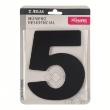 NUMERO PRETO n 5 ADESIVO ACM PR30005 - PRIMAFER - Letras e Números ...
