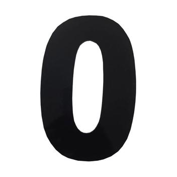 Número Residencial em Alumínio Preto N. 0 - 185mm Numeral - Letras e ...