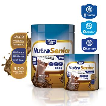Nutra Senior 50+ Premium 400g - Zero Lactose e Zero Açúcar - Nutramilk ...