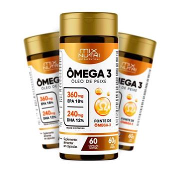 Nutraceutical Omega 3 - 60 Caps - MIX NUTRI - Ômega 3 / Óleo de Peixe ...