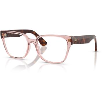Óculos de Grau Ray-Ban RB7242L 8419 Rosa Translucido - Armação de ...