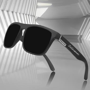 Óculos De Sol Masculino Polarizado Quadrado Clássico De Luxo Preto ...