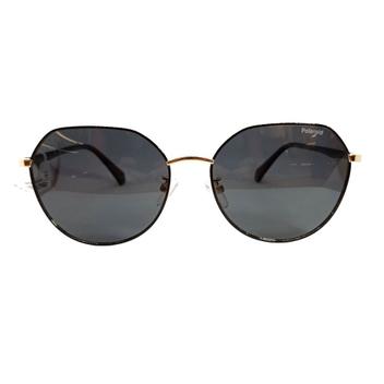 Óculos de Sol Masculino Redondo Polaroid Preto Com Dourado 4106 ...