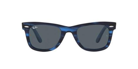 Óculos de Sol Ray-Ban Wayfarer RB2140 1361R5 Azul Striped Lente Azul ...