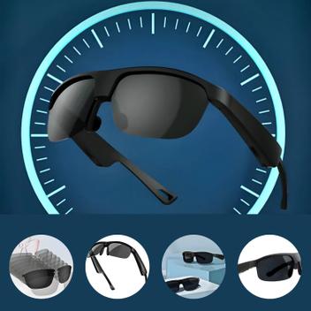 Óculos Inteligente Sem Fio UV com Microfone Touch Bluetooth - Genérico ...