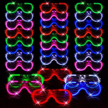 Óculos LED EODVICS - Pacote com 30 Unidades e 5 Cores Neon para ...