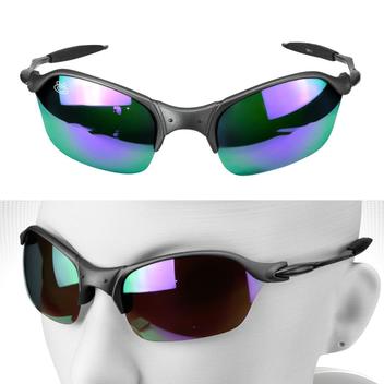 Oculos Sol Praia Lupa Masculino Proteção Uv Metal + Case Qualidade ...